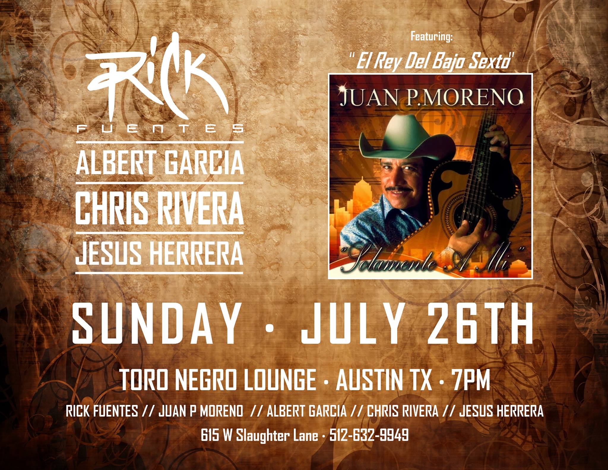 [7/26] Preview: Rick Fuentes and friends with special guest Juan P ...