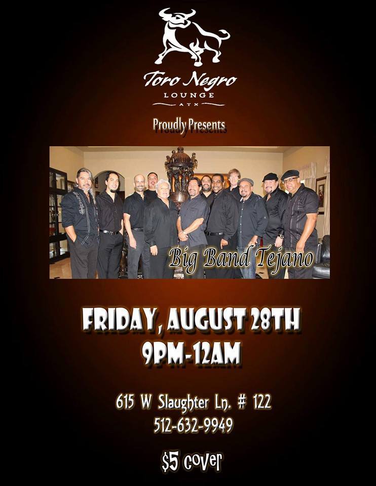 [8/28] Preview: Big Band Tejano at Toro Negro Lounge – Tejano Nation