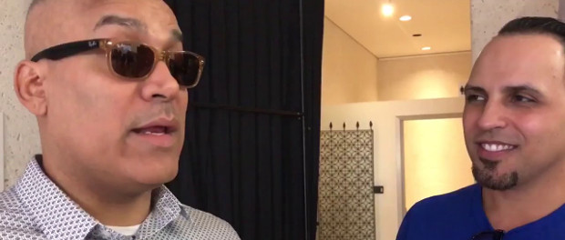 Freddy Correa and Angel Ramirez of Barrio Boyzz visit Fiesta De La Flor ...