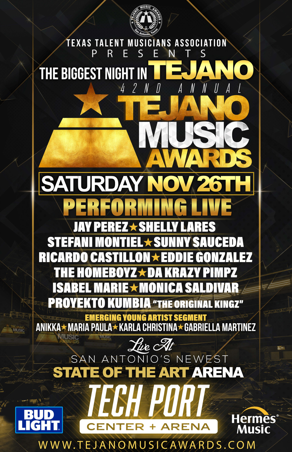 42nd Annual Tejano Music Awards Announces Performance Lineup, Ticket ...