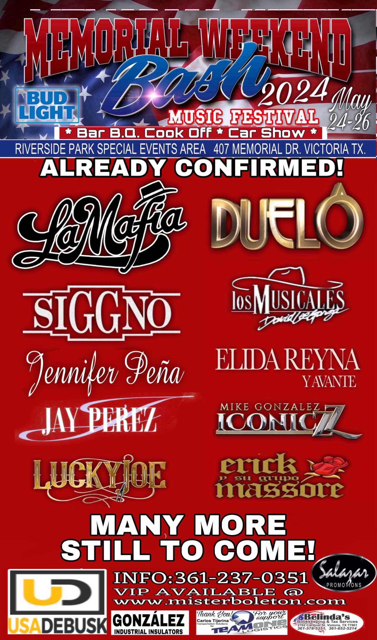 Tejano Stars to Rock Victoria at Memorial Weekend Bash – Tejano Nation