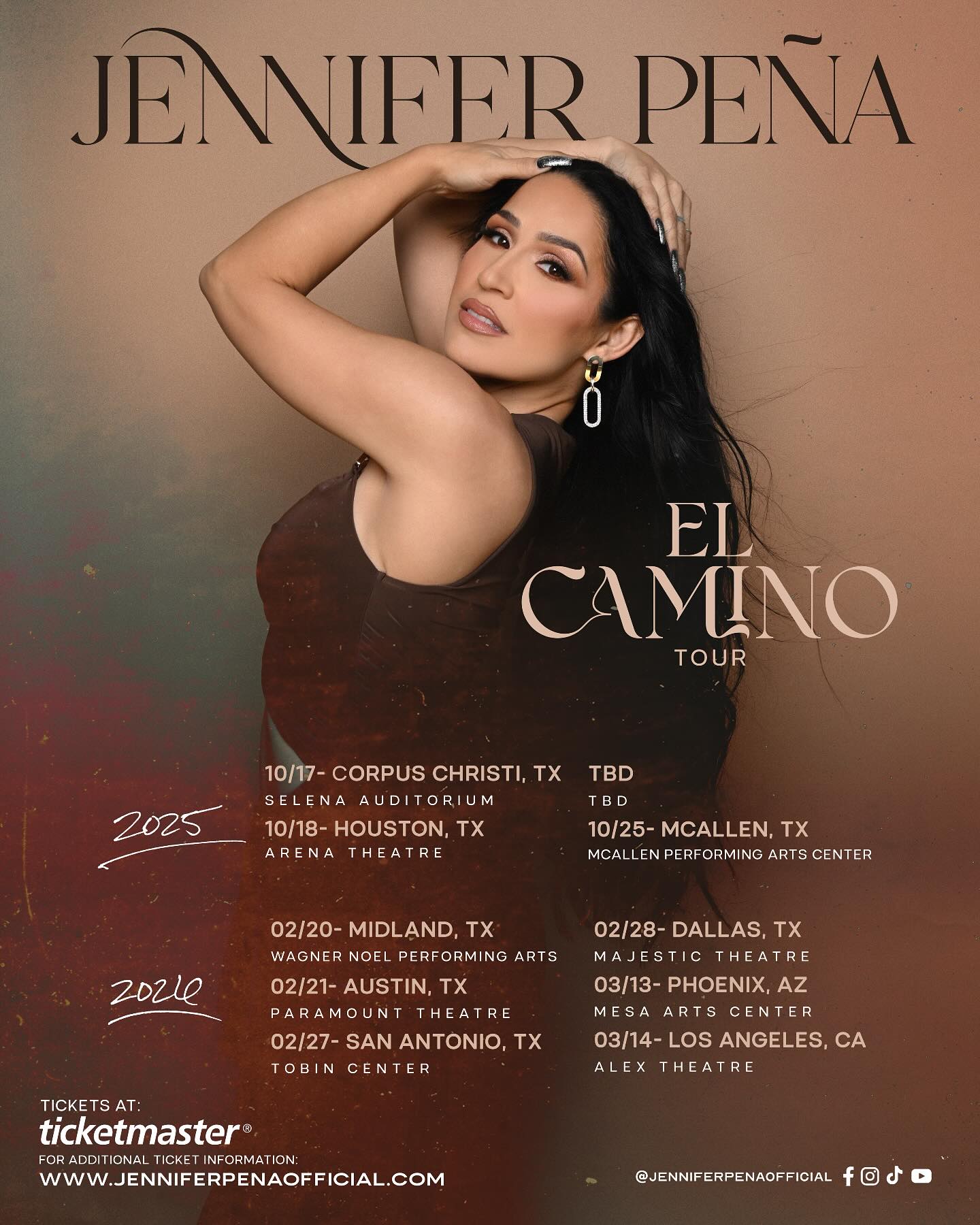 Jennifer Peña Adds More Dates to El Camino Tour – Tejano Nation